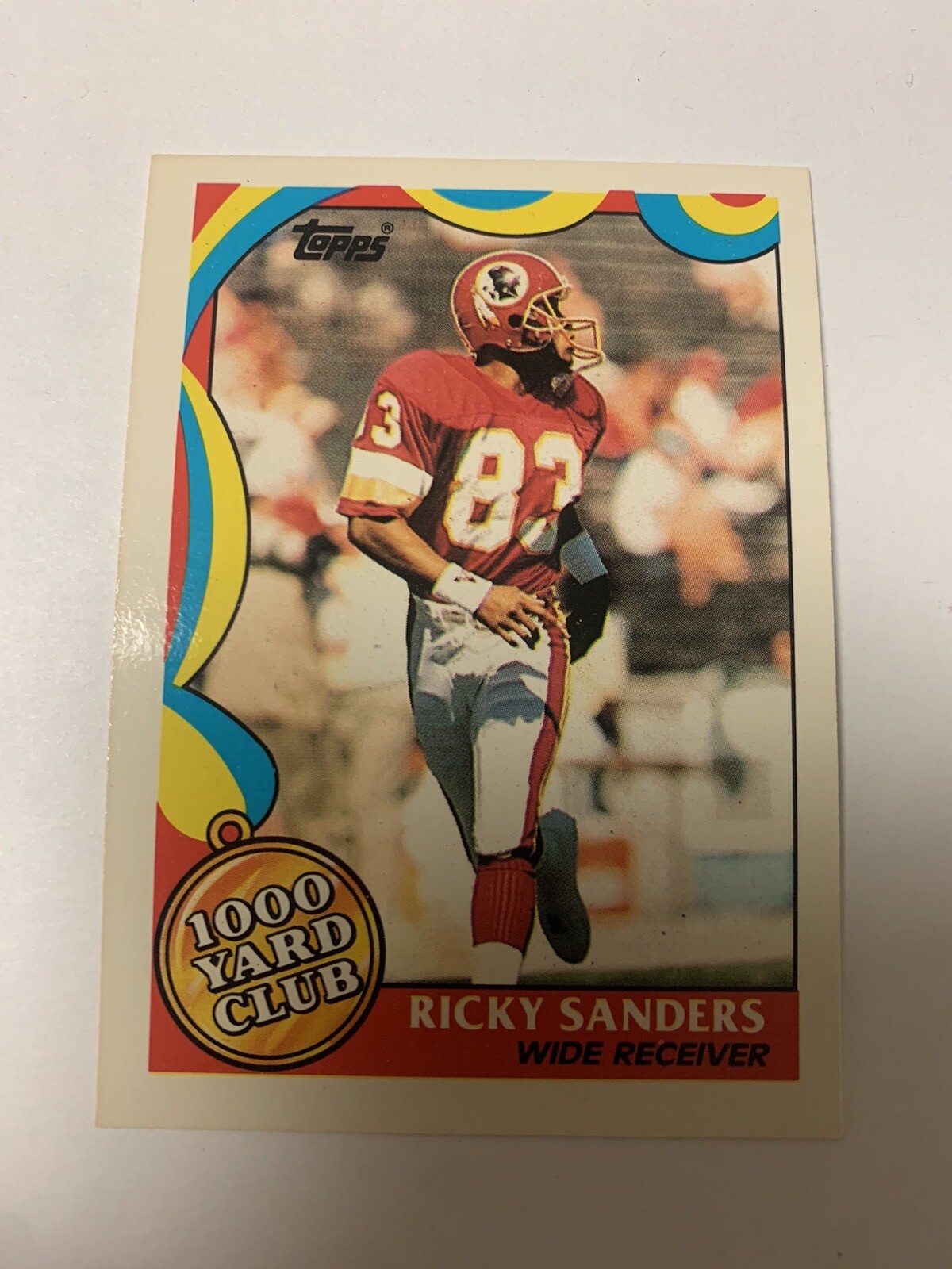 1989 Topps 1000 Yard Club Ricky Sanders Washington Redskins | eBay