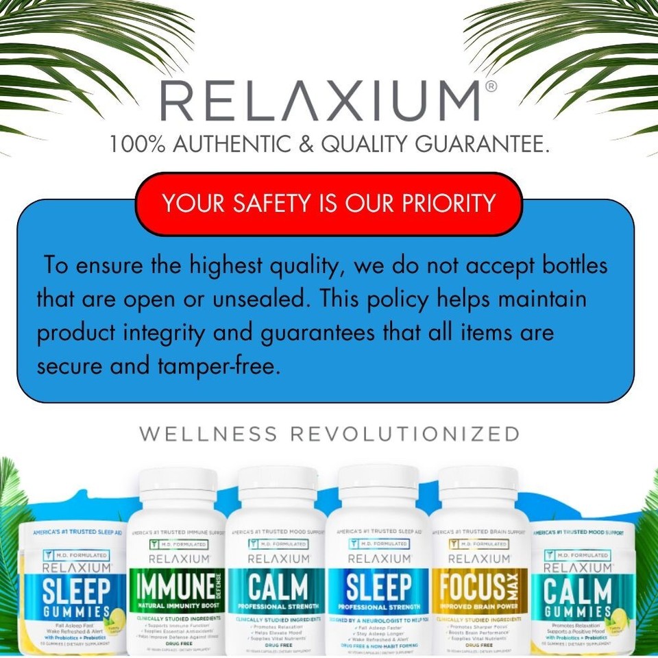 RELAXIUM SLEEP 60 Capsules - Dietary Supplement for Better Sleep - Exp ...