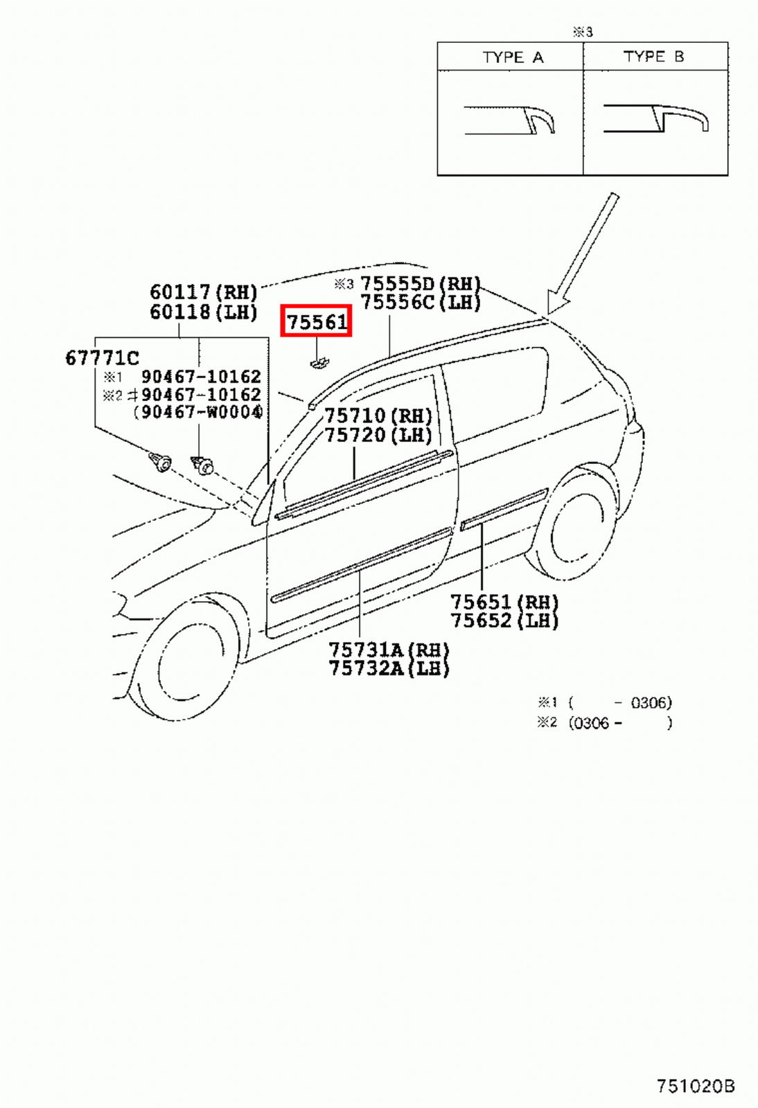 Genuine RAV4 ASA42 ASA38 ASA33 ALA49 ALA41 ALA40 Roof Drip Side ...
