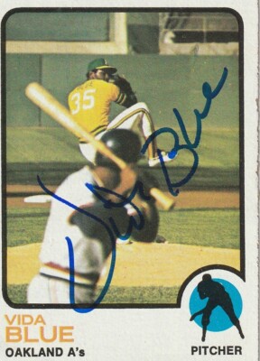 VIDA BLUE OAKLAND A'S SIGNED 1973 TOPPS CARD #430 | eBay