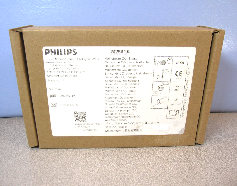 PHILIPS M2501A Mainstream ETCo2 Sensor 989803142651 New OEM In Box, Mfg ...
