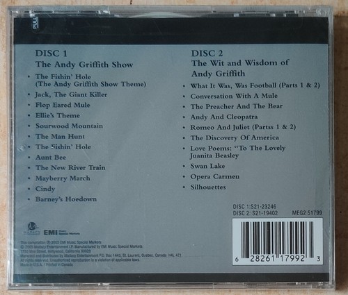 The Collection * by Andy Griffith (CD, Nov-2005, 2 Discs, Madacy) for ...