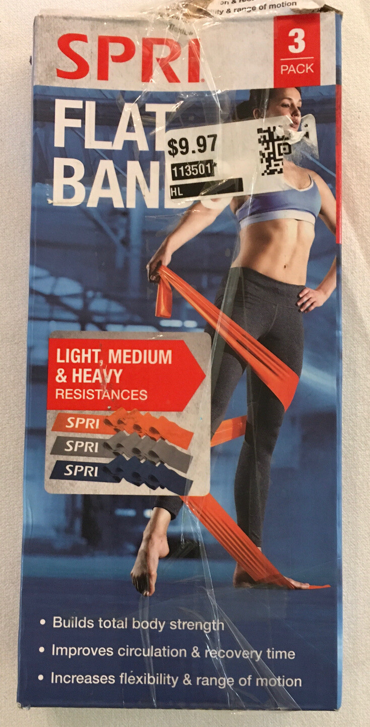 SPRI FLAT BANDS Light, Medium and Heavy Resistance Bands Brand New | eBay