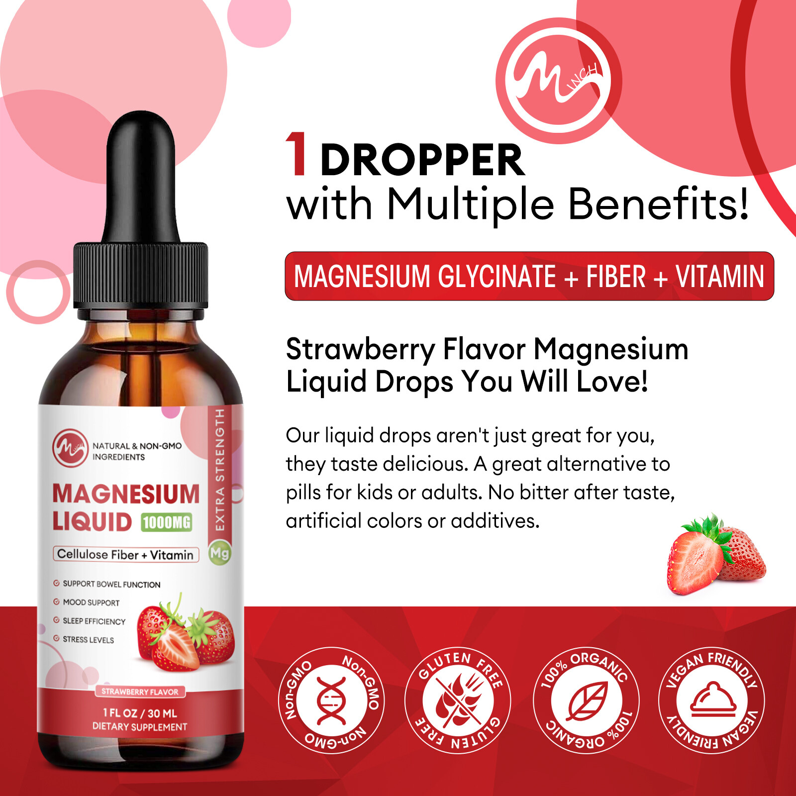 2 Packs Premium Magnesium Liquid Drops,Improve Sleep,Promote Nerve ...