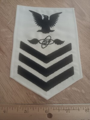 U. S. Navy White And Black PO1 Petty Officer First Class Patch (24-150 ...