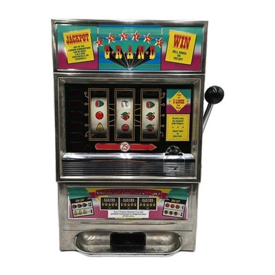 Vintage Waco Casino Grand Large Toy Slot Machine Bank 25 Cent 20” x 14 ...