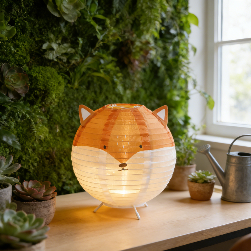 Fox Shaped Fabric Table Lamp Collapsible for Rooms Bedside Lamps | eBay ...