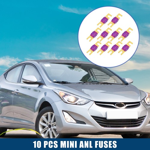 10 Pcs Mini ANL Fuses 100A Audio CD Fuse for Car Motorcycle Gold Tone ...