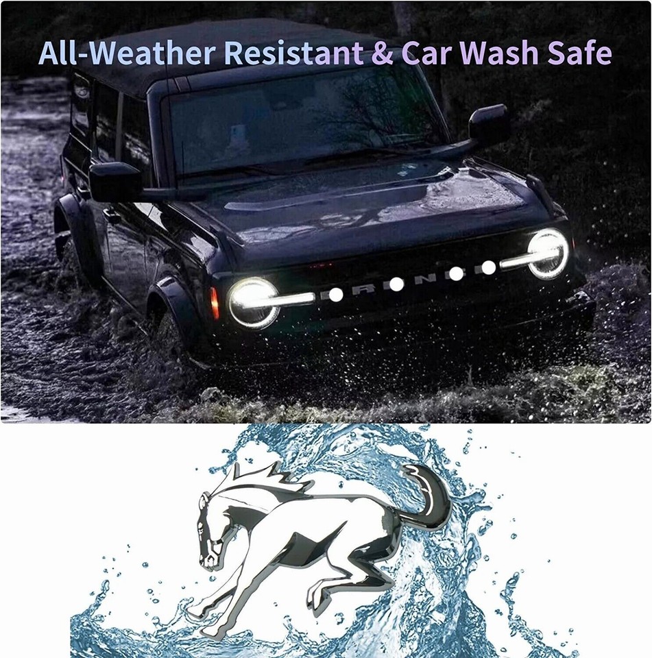 2x 3D Chrome Bucking Horse Logo Badge Emblem For Bro-nco 2020-2022 | eBay