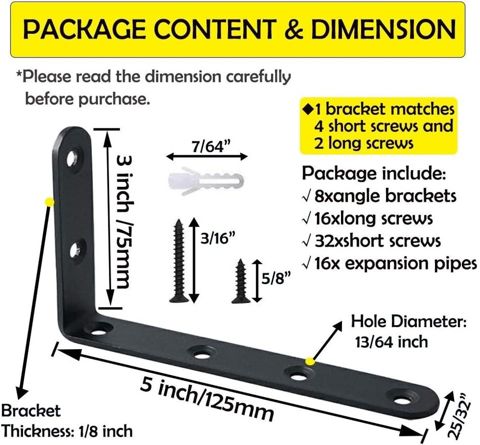 Garage Shelf Brackets Metal Heavy Duty Floating Storage Wall Shelving ...