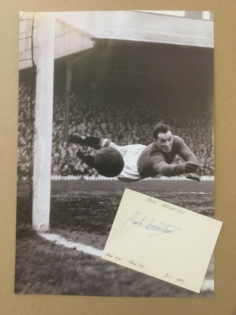 Signed card of Jack Crompton (plus Image) the Manchester United ...