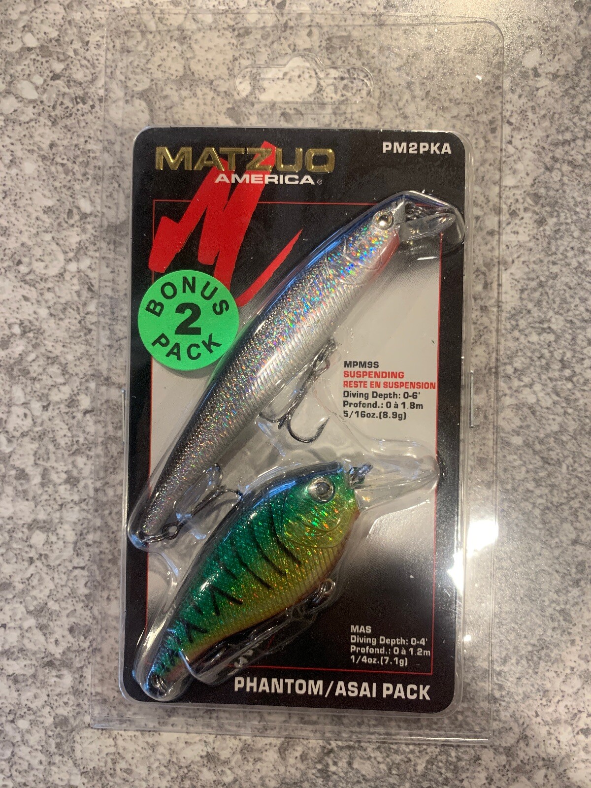 Bonus 2 Pack Matzuo Suspending Phantom Minnow And Asai Shad Color 4 | eBay