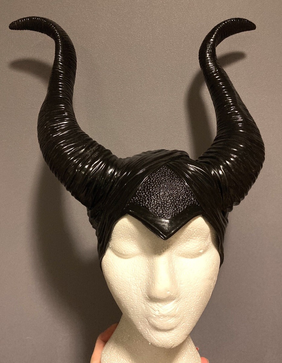 Maleficent Headdress Sexy Widow's Peak Cap Sleek Red Feathered