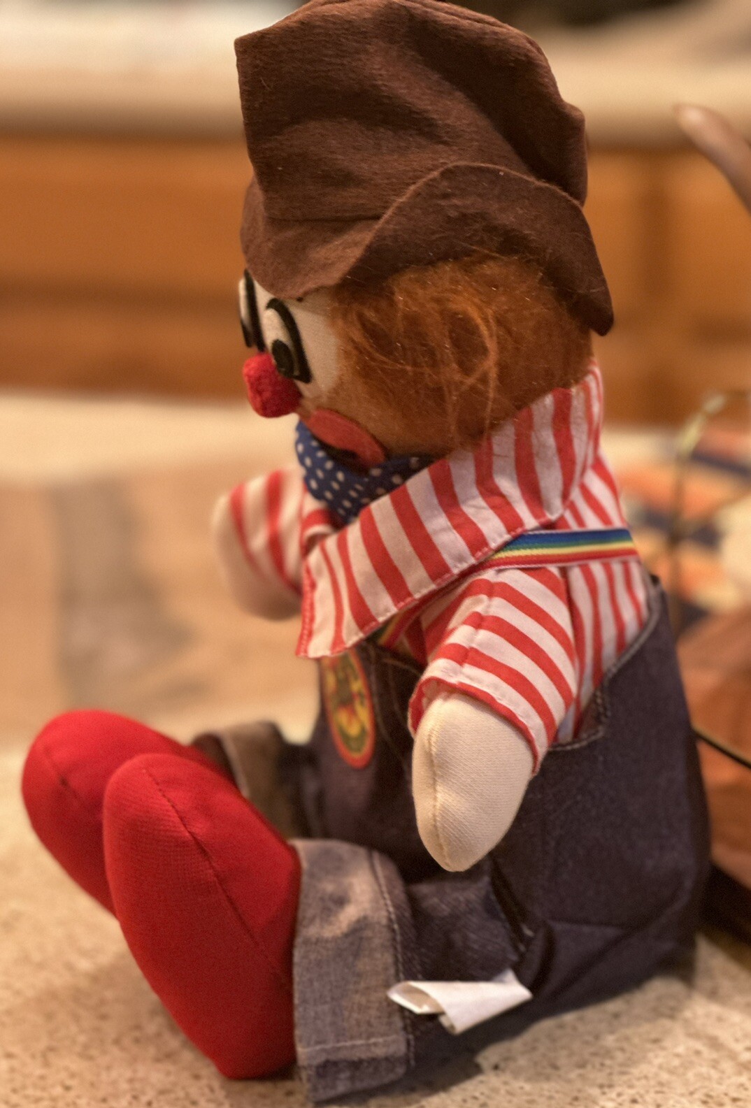 Stuart Ind. Vintage 1981 Stuffed Clown Circus Rodeo 12" Plush Soft Toy ...