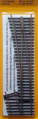 Micro Engineering 14-816 HO Ladder Track System Code 70 #5d LH Frog ...