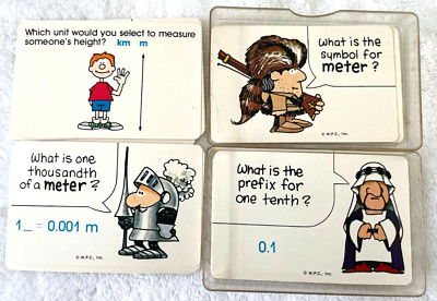 VINTAGE FLASH Card GAME METER MILLIMETER MATH LEARNING By GOLDEN W.P.C ...
