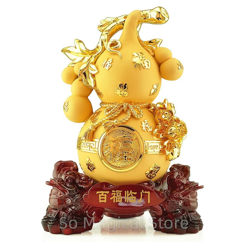 Golden Gourd Calabash Wu Lou Table Decorations Bring Good Luck Fortune ...