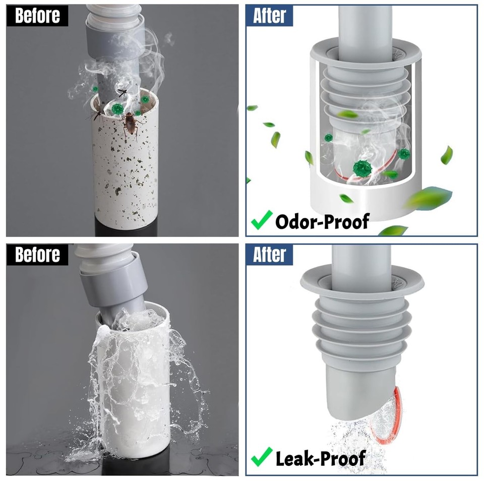 Washing Machine Drain Hose Seal, JHBKing Washer Outlet Plug, M, Grey ...