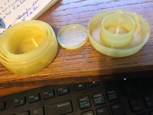 VINTAGE YELLOW TUCKAWAY PPP CUP PILL BOX | eBay