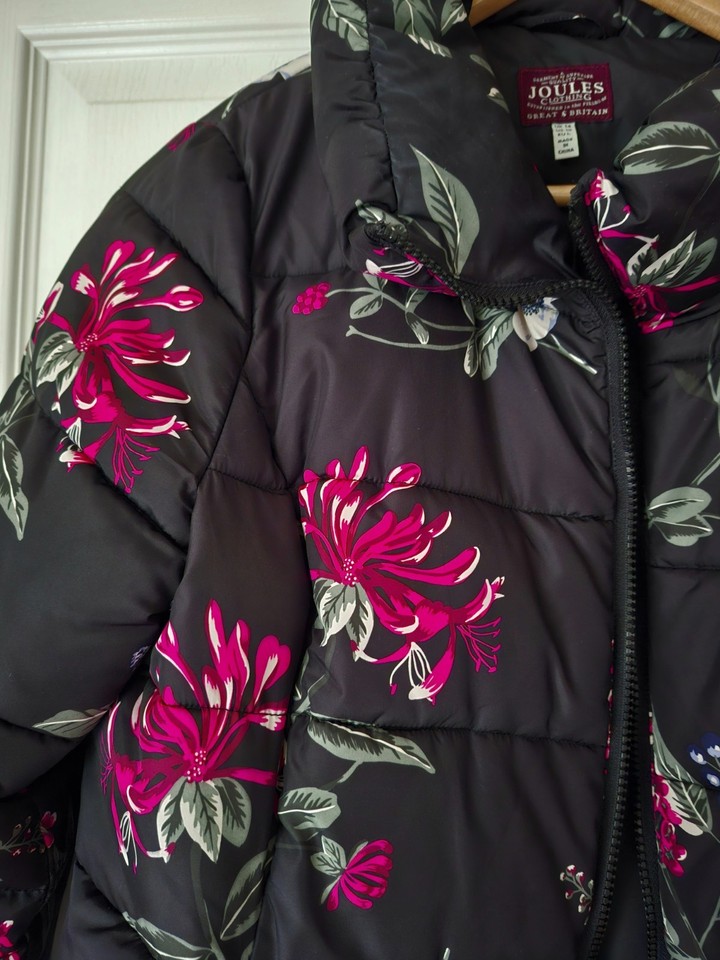 Perfect For Winter! Beautiful Floral Joules Jacket, 14 UK, Very Good ...