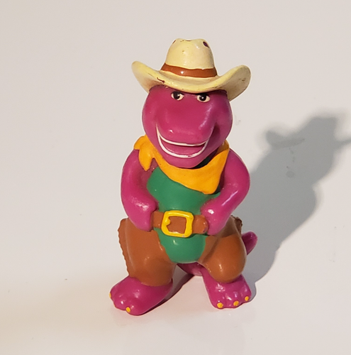 Vintage Barney Dinosaur 1993 PVC Toy Cake Topper Figure Lyons dressed ...