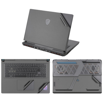 Grey Matte Laptop Sticker Skin Cover Protector for MSI Titan GP78HX MS ...