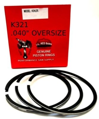 NEW .040" OVERSIZE CHROME PISTON RINGS FIT KOHLER K321 14HP, USA SHIP ...
