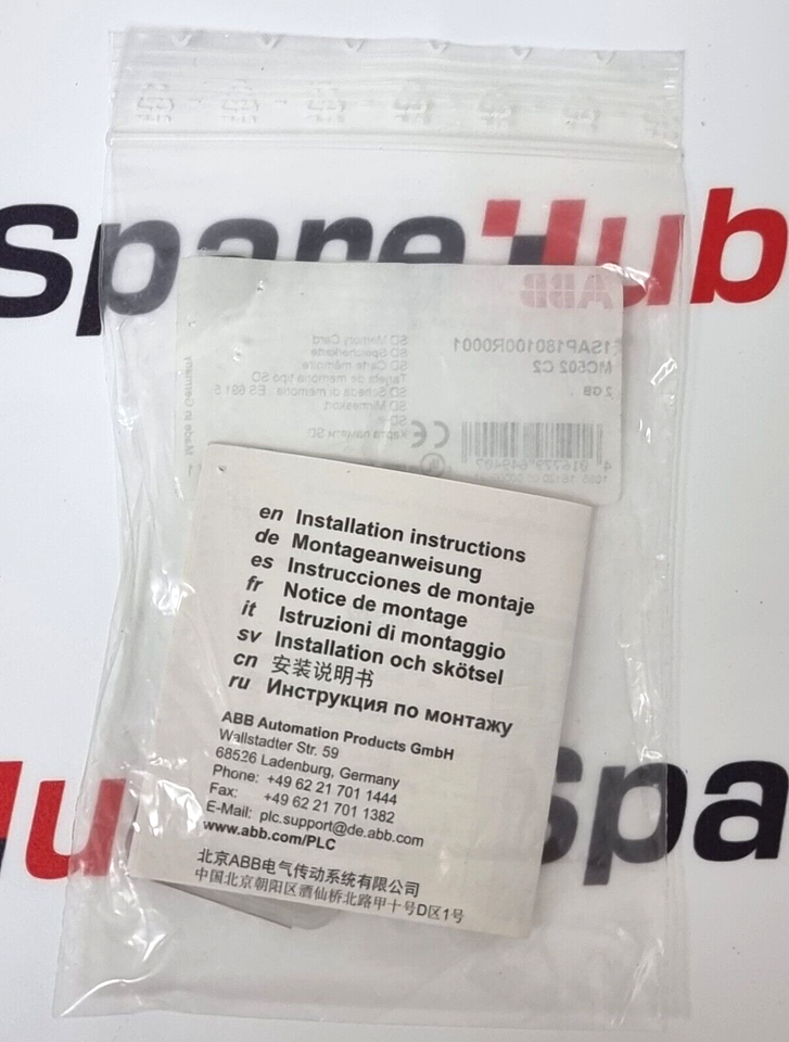 ABB MC502 C2 SD Memory Card 1SAP180100R0001 2GB | eBay