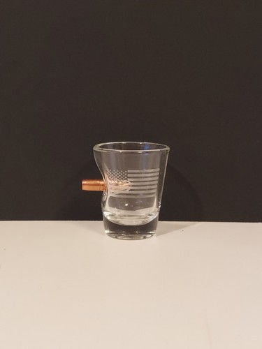 US Flag Shot Glass With Embedded 308 Bullet | eBay