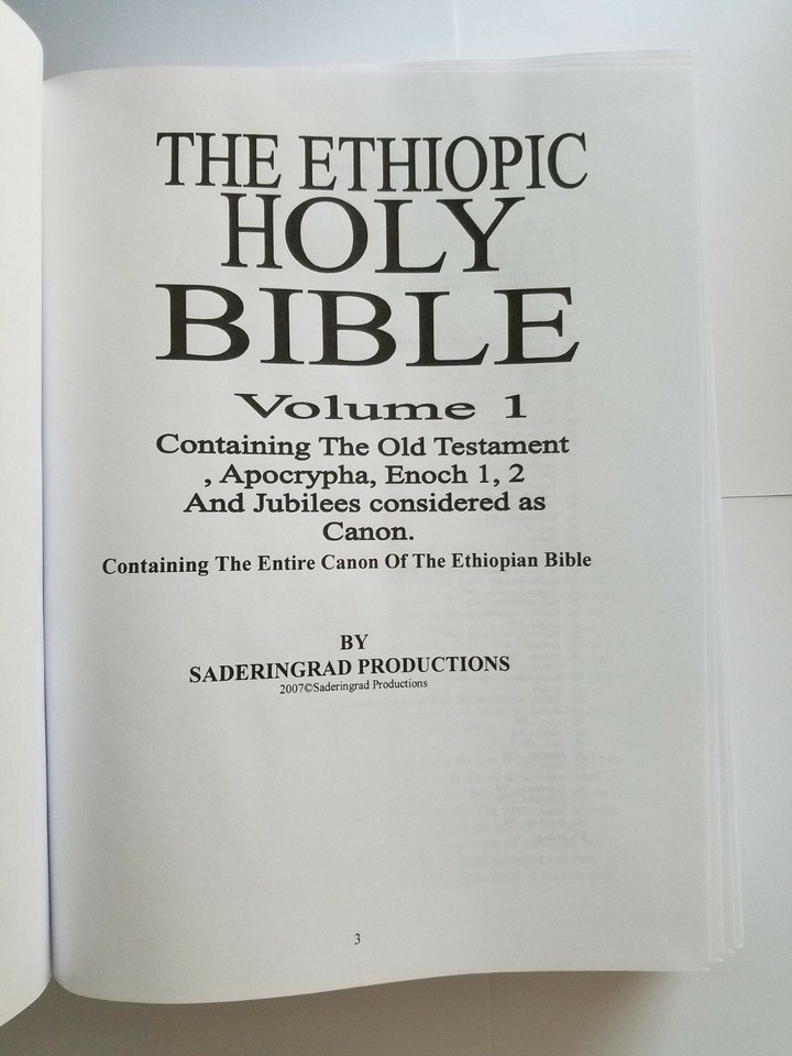 HOLY BIBLE Ethiopic Version - Ethiopian Bible - In English - Hardcover ...