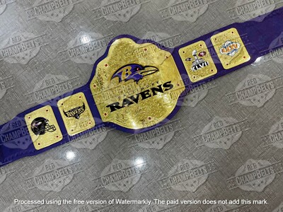 Baltimore Ravens NFL Championship Belt Adult Size 2mm Brass | eBay