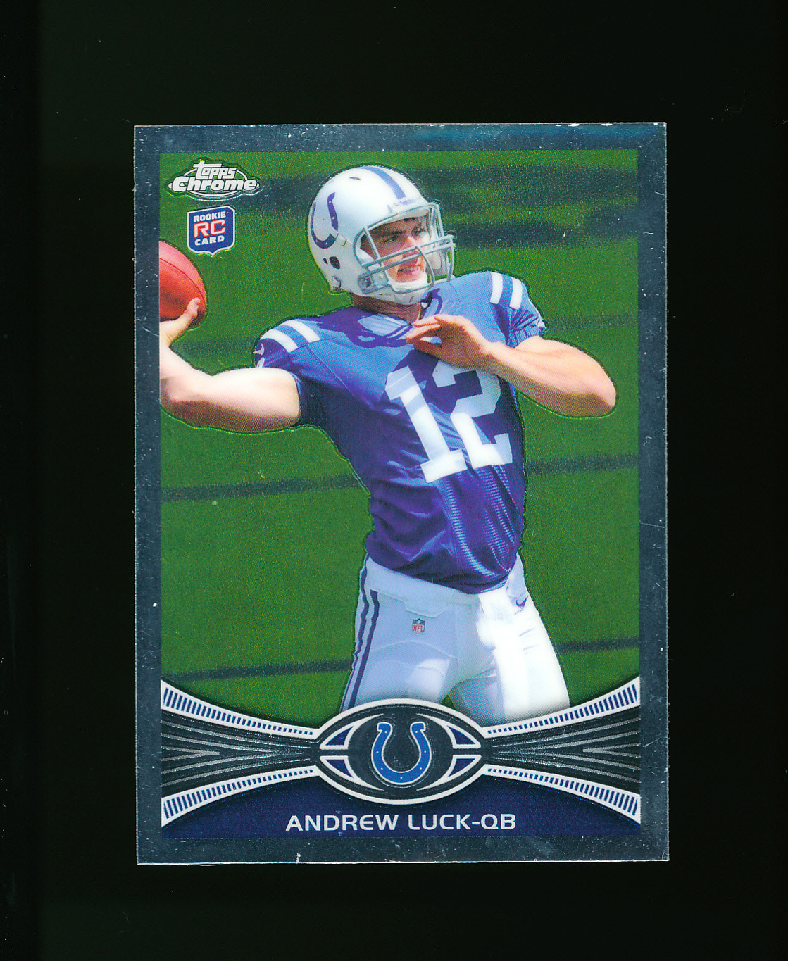 ANDREW LUCK 2012 TOPPS CHROME RC ROOKIE CARD (BEAUTIFUL 50/50 CENTERING ...