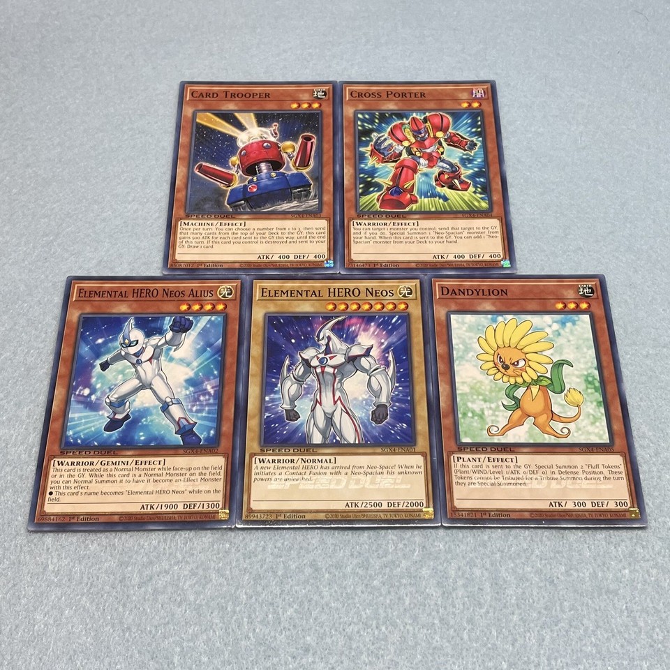 Yugioh GX Jaden Yuki 69 Card Deck Neo Spacian Elemental HERO Fusion NM ...