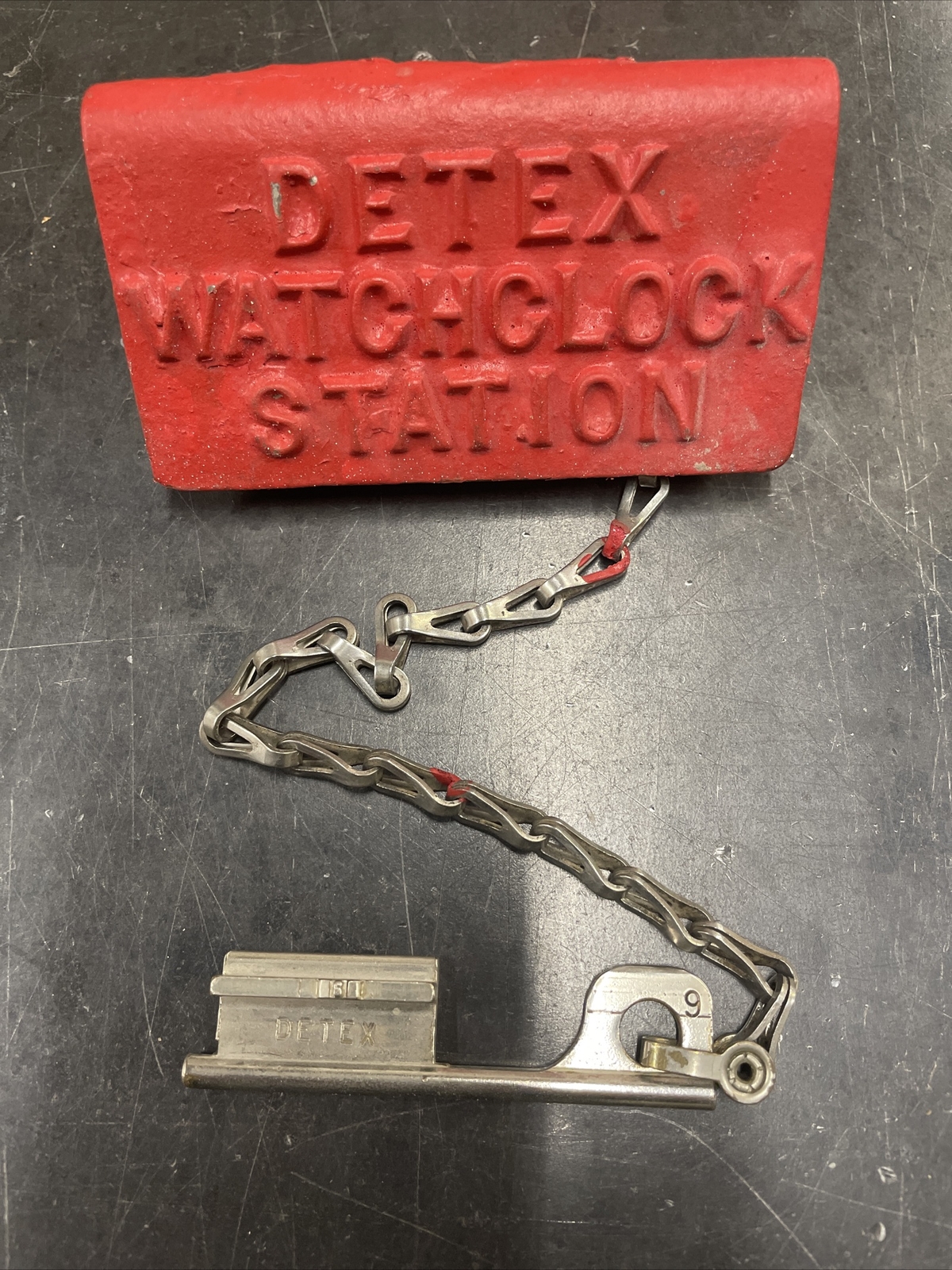 Lot of 5 Detex Guardsman Watchclock Station Box w/ 6 Keys 2, 4, 6, 8, 9 ...