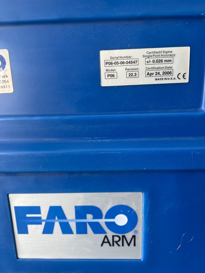 FARO PLATINUM ARM P06-05-06-04547 6-Axis 6FT. PORTABLE CMM w/ TRIPOD ...