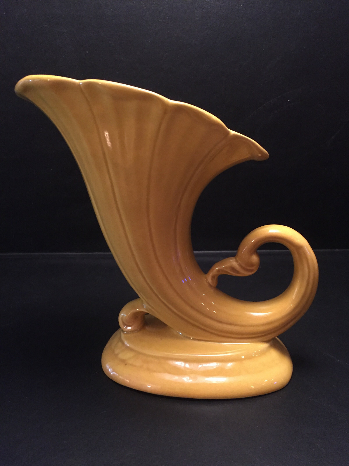 Artistic Potteries California #3534 Mid Century Yellow Cornucopia ...