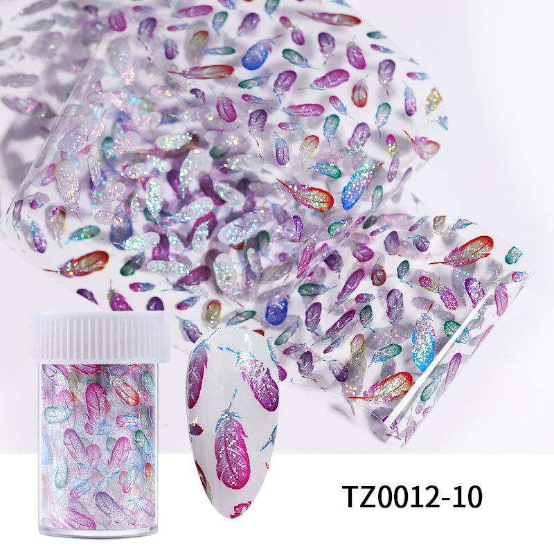 Marble Nail Art Foil Transfer Stickers 3D Nails Decoration Transfer ...