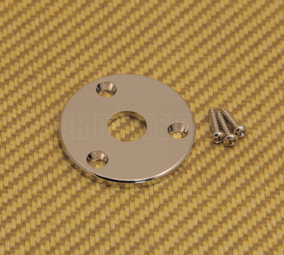 RMJP-N Round Jack Plate w/Screws Nickel For Guitar/Bass | eBay