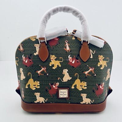 Dooney & Bourke Disney Parks The Lion King Simba Nala Zip Satchel Purse ...