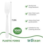 Plastic Forks 1000 Count Extra Heavy Duty Disposable Fork Bulk Plastic ...