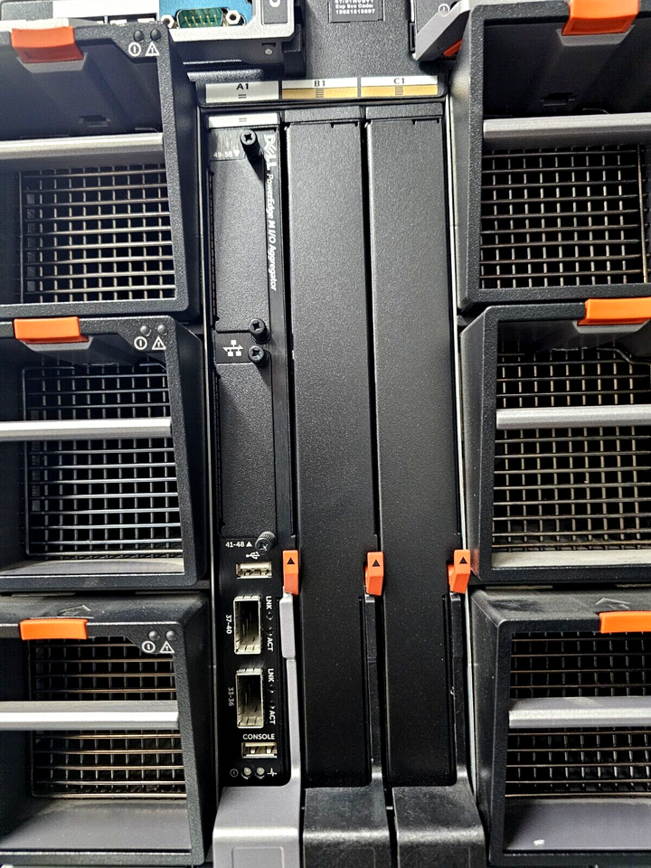 Dell PowerEdge M1000e Blade Chassis/Enclosure 9x Fan 6x 2700W 2xCMC ...