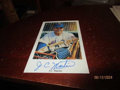 1969 New York Mets 25th Ann World Series J. C. Martin Signed Baseball ...