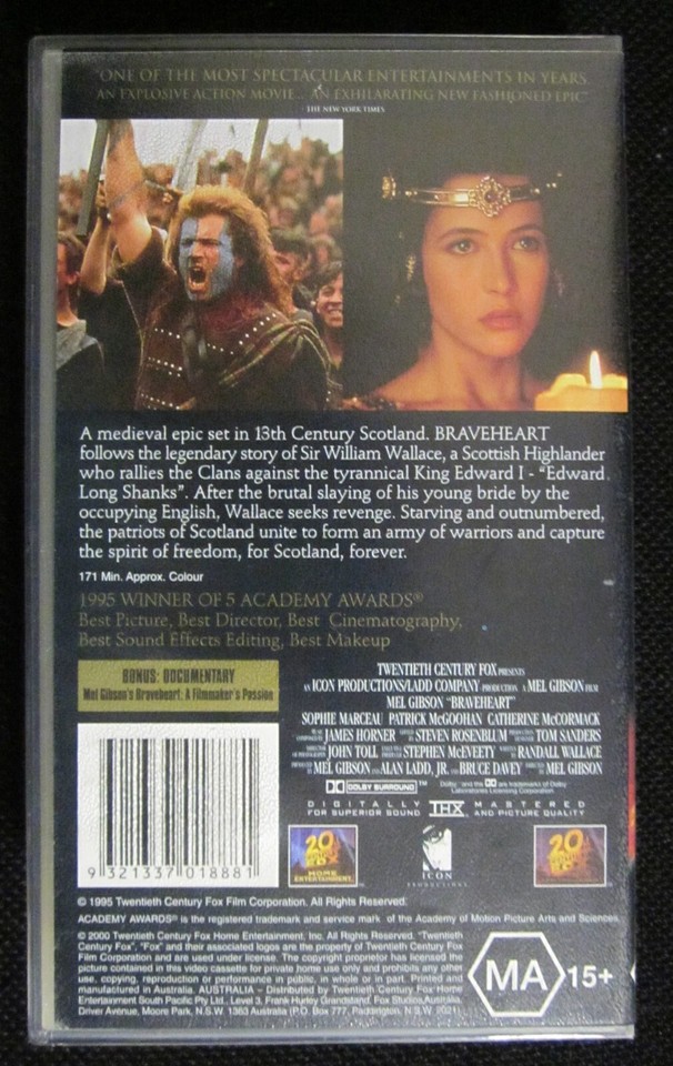Braveheart - VHS - Special edition | eBay UK