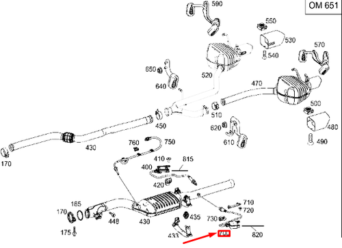 MERCEDES-BENZ GLK X204 Soot Particulate Sensor A0009058402 NEW GENUINE ...