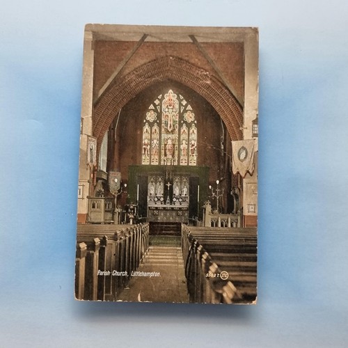 Littlehampton Postcard 1908 West Sussex Local Parish Church Interior ...