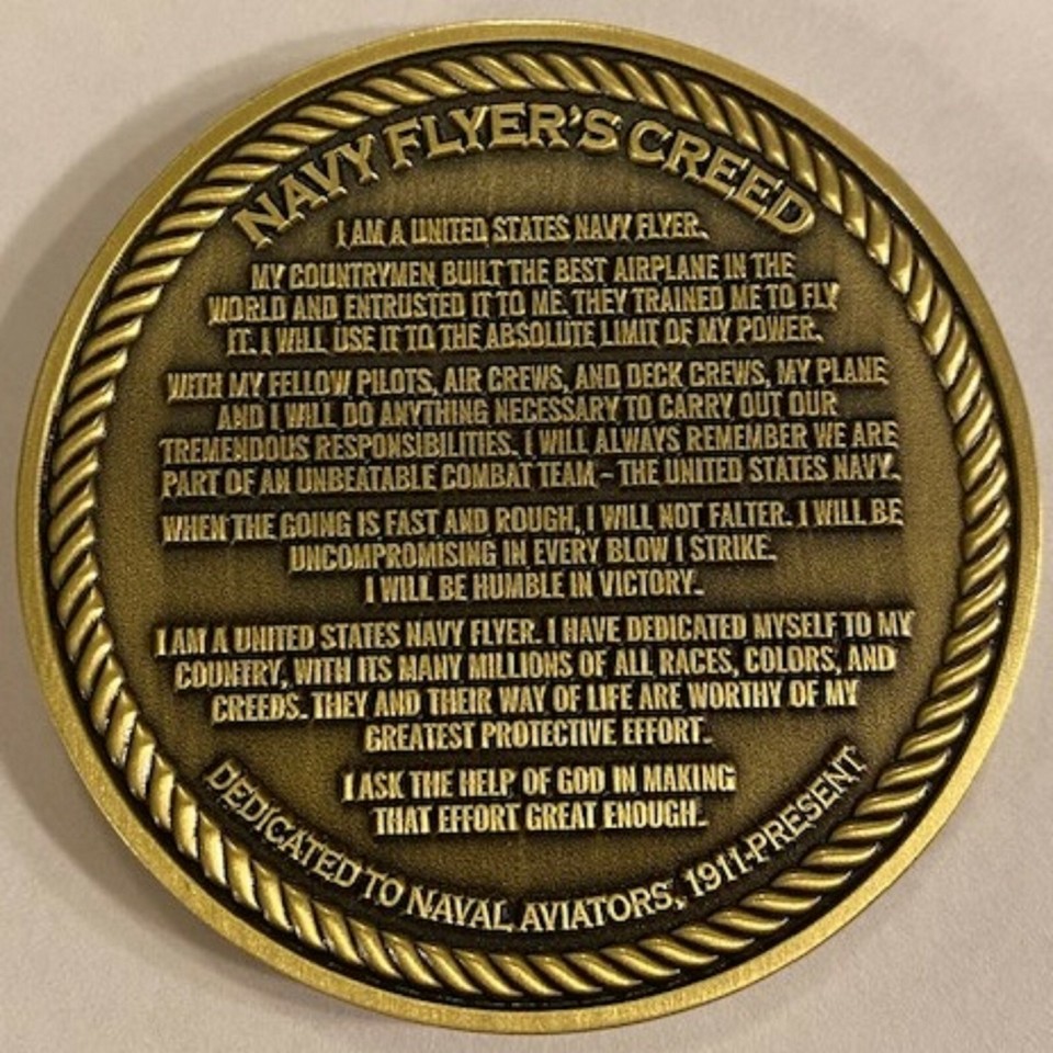 NAVAL AVIATION AVIATOR WINGS & TAILHOOK FLYER'S CREED NAVY 2.2 ...