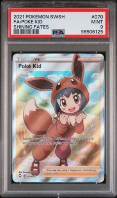 POKE KID #070 PSA 9 • 2021 Shining Fates Full Art Pokemon Mint FAST ...