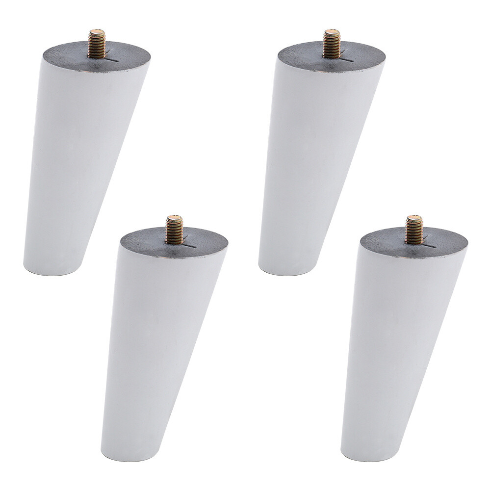 4pcs Wooden Furniture Legs Table Chair Cabinet Tapered Feet & Plate ...