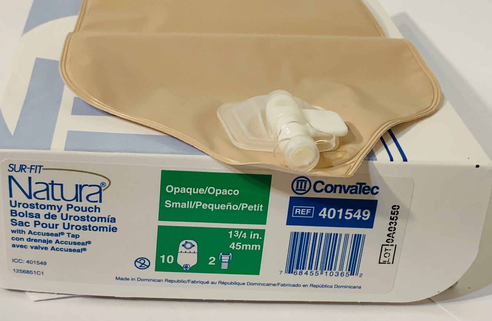 10 ConvaTec 401549 Urostomy Sur Fit Natura Pouch~Size 1-3/4 45mm 1BX ...