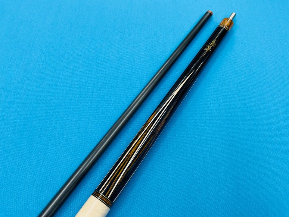 LONGONI POOL CUE FEIJEN FLAMES WITH LUNA NERA SHAFT 12.4 mm. * #1 ...